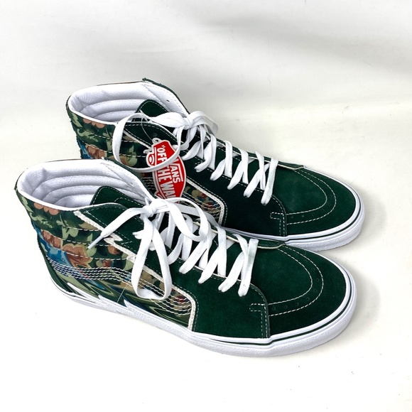 Vans | Shoes | Vans Sk8hi Green Mens High Top Suede Sneakers Shoes ...